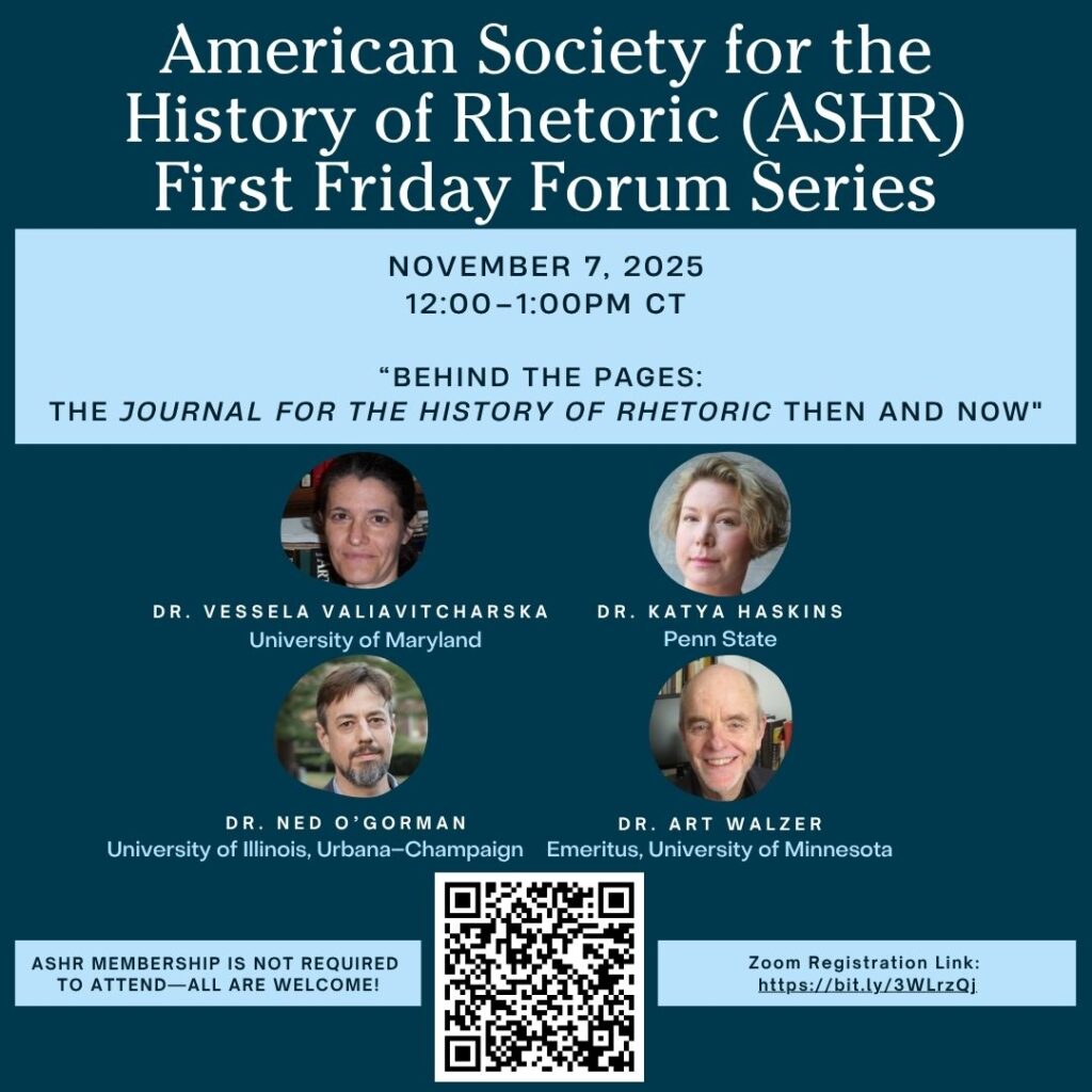 Behind the Pages: The Journal for the History of Rhetoric Then and Now ...